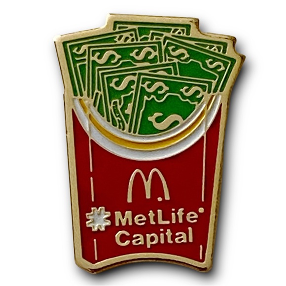 McDonald's | Jewelry | Mcdonalds Pin Metlife Capital 99s Money Fry Box ...